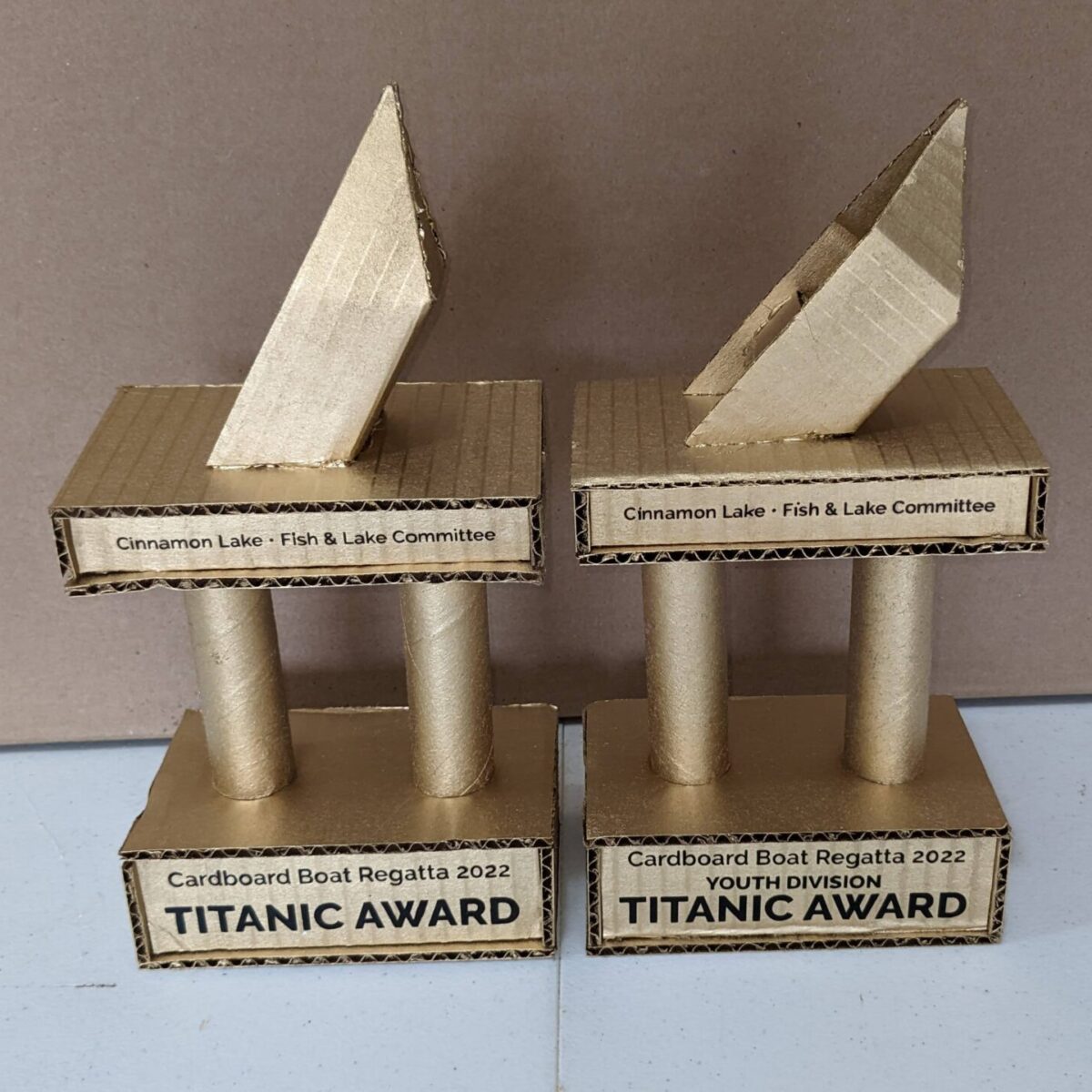 Cardboard Boat Regatta Trophies - LBrand Design