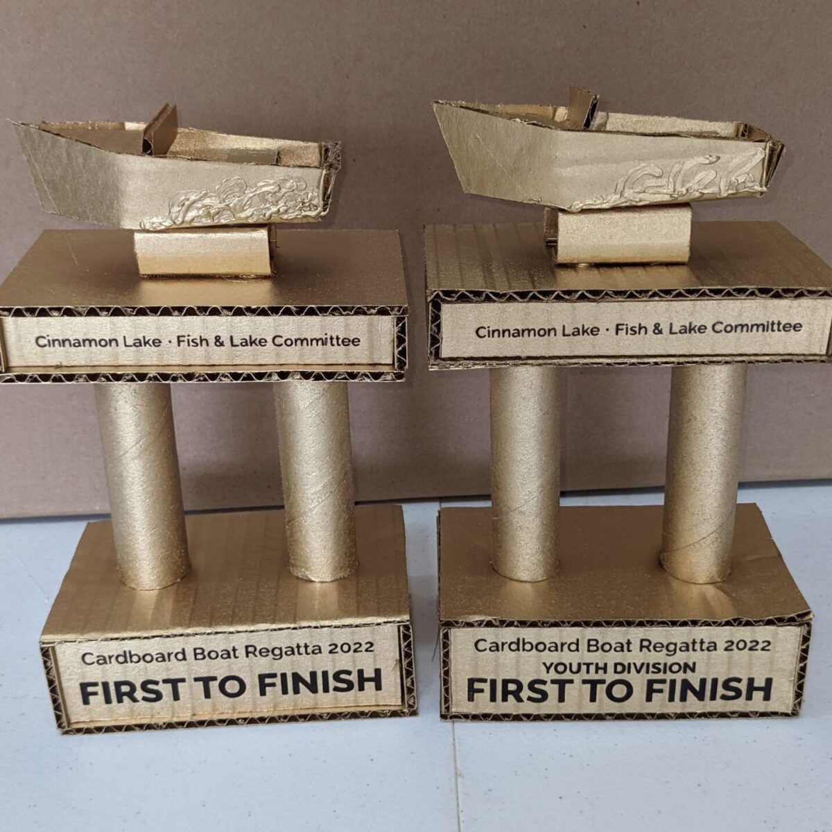Cardboard Boat Regatta Trophies - LBrand Design